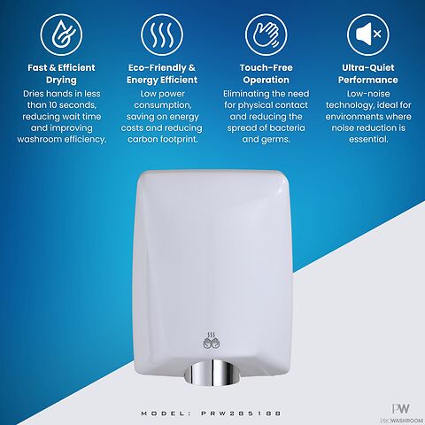 PROWASHROOM Wall Mounted Hand Dryer 1600w ABS - HSD Online